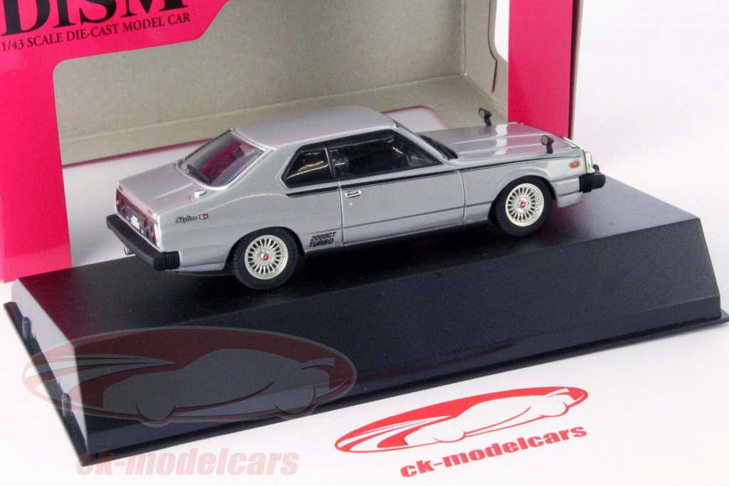 Dism 1:43 Nissan Skyline 2000 Turbo GT ES Jaar 1980 zilver 14112s model ...