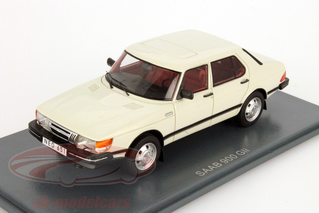 Neo 1:43 Saab 900 GLI white 4-door 43651 model car 43651 874250436519