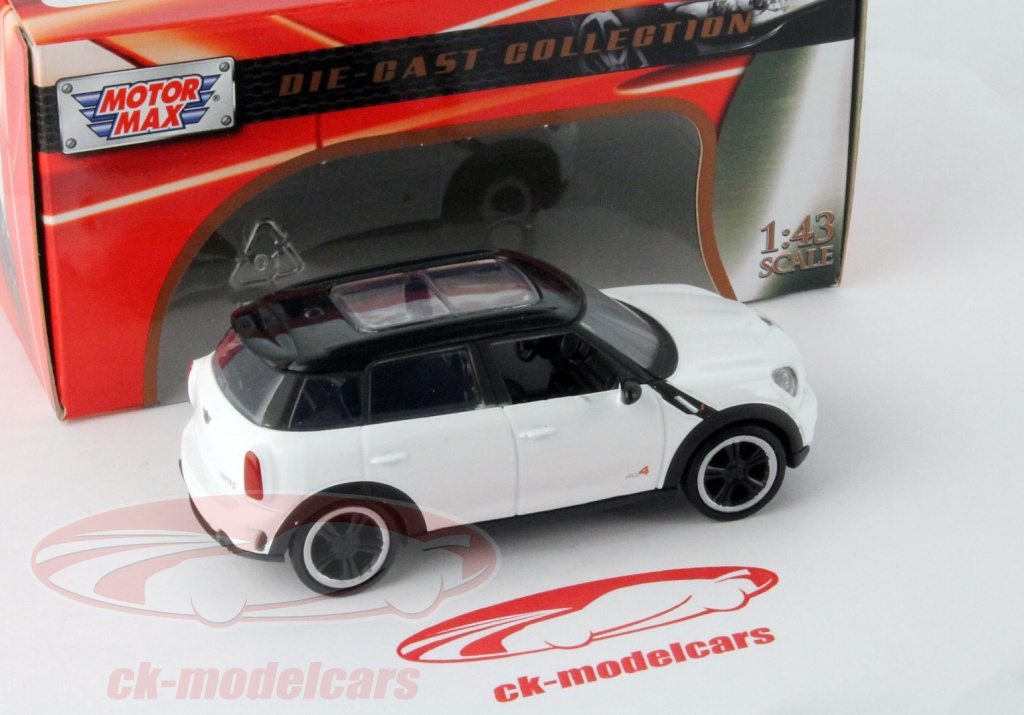 MotorMax 1:43 Mini Cooper S Countryman Year 2008 white / black 73401 ...