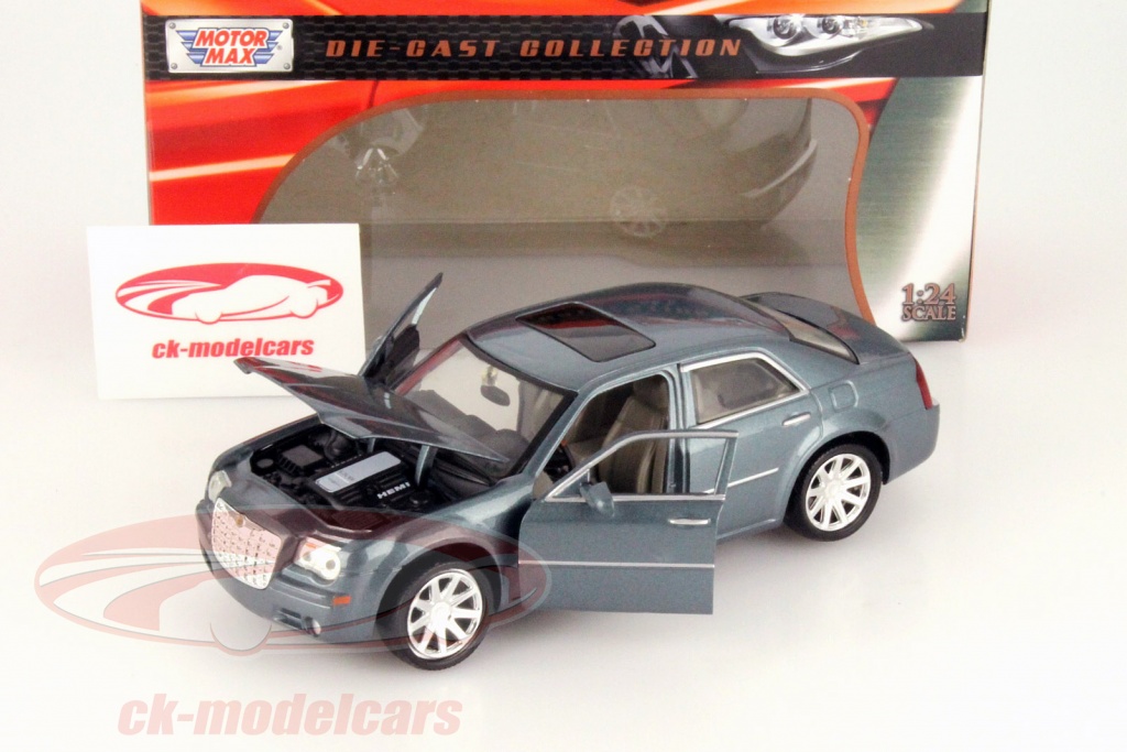 MotorMax 1:24 Chrysler 300C Hemi Año 2005 azul gris metálico 73304MB ...