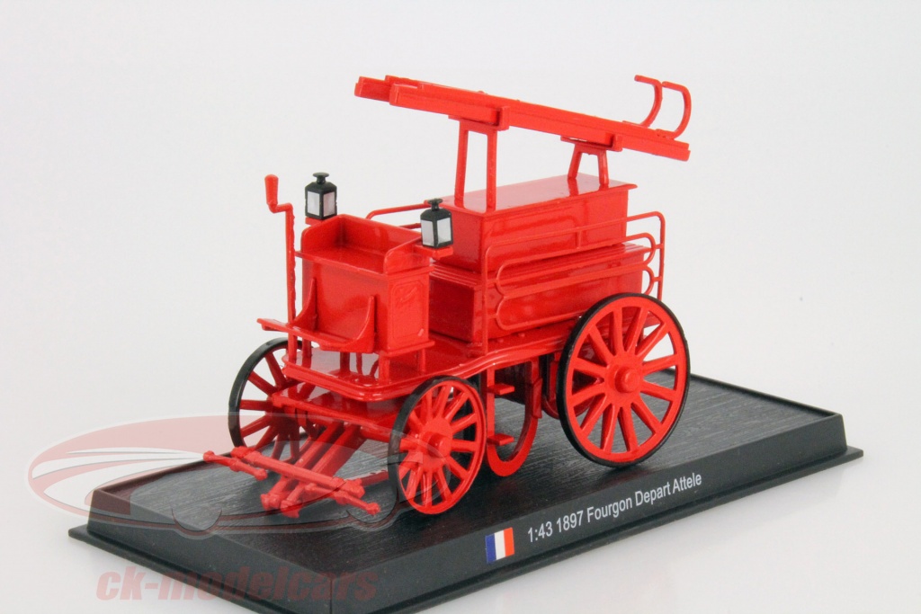 Altaya 1:43 Fourgon Depart Attele Coach Jaar 1897 Brandweer MAG DX069 ...