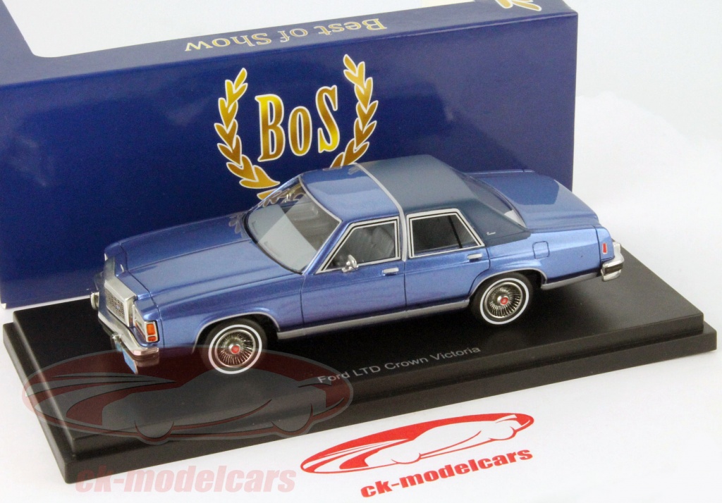 BoS-Models 1:43 Ford LTD Crown Victoria Año 1987 azul metálico BOS43310 ...