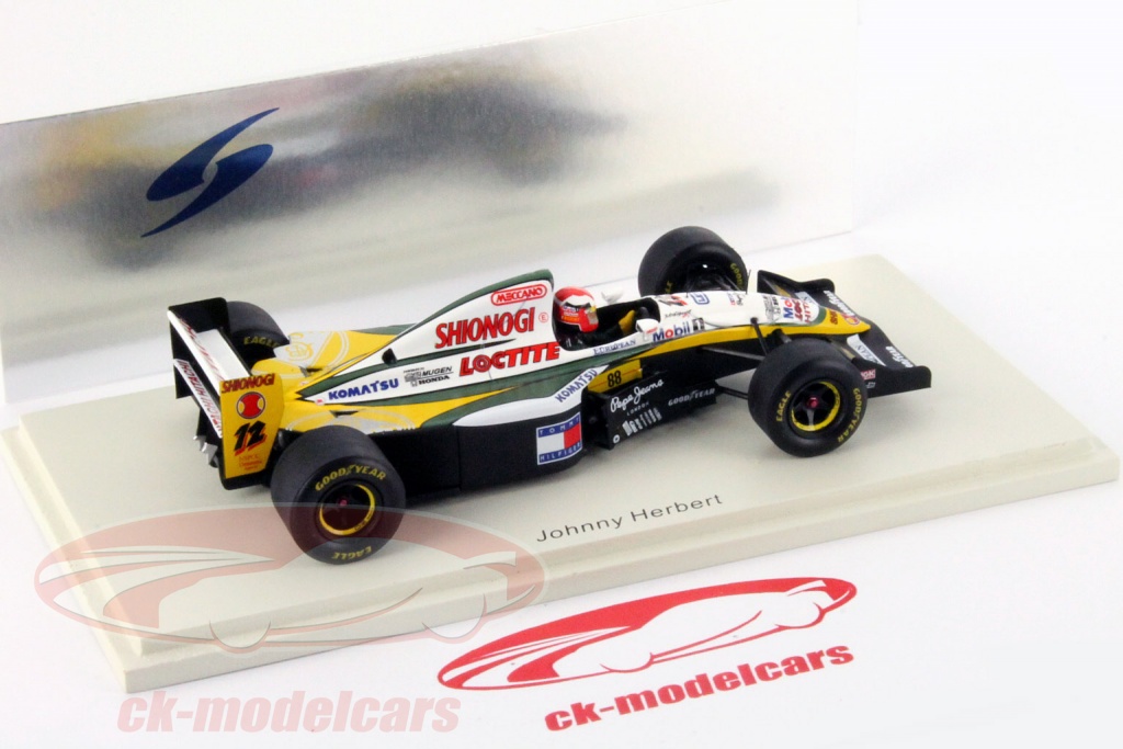 Spark 1:43 J. Herbert Lotus 109 #12 Belgium GP Formula 1 1994 S1670 ...