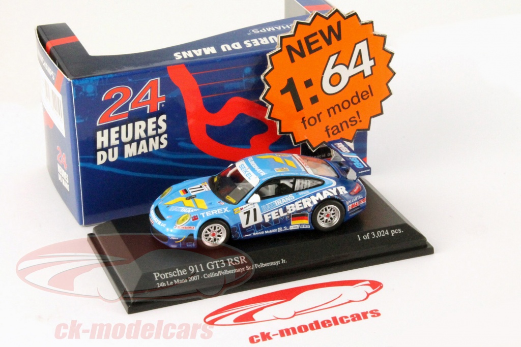 Minichamps 1:64 Porsche 911 (997) GT3 RSR #71 Felbermayr 24h LeMans ...