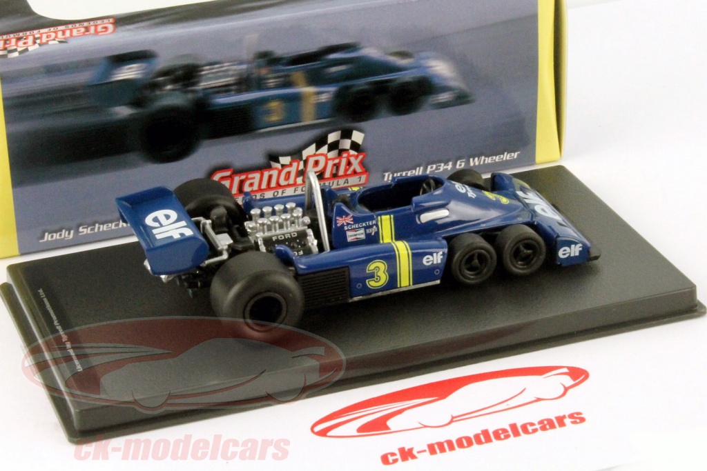 Atlas 1:43 Jody Scheckter Tyrrell P34 6-Wheeler #3 Formule 1 1976 CK919291 modèle voiture CK919291