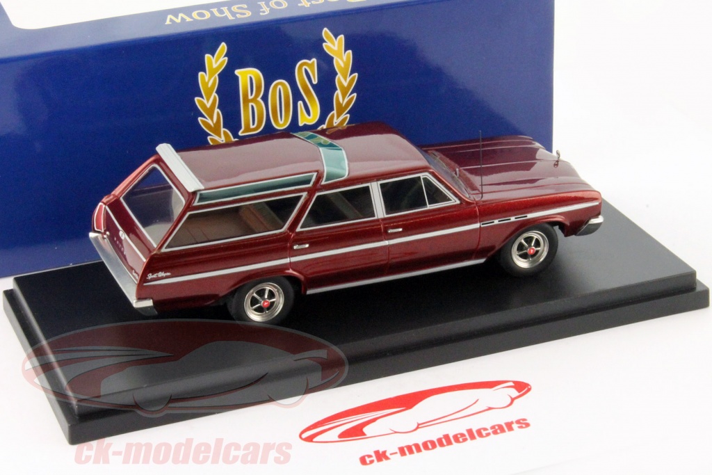 BoS-Models 1:43 Buick Sport Wagon Jaar 1965 donker rood metalen ...