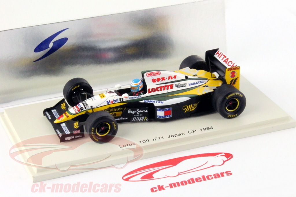 Spark 1:43 Mika Salo Lotus 109 #11 Japan GP Formula 1 1994 S1780 model ...