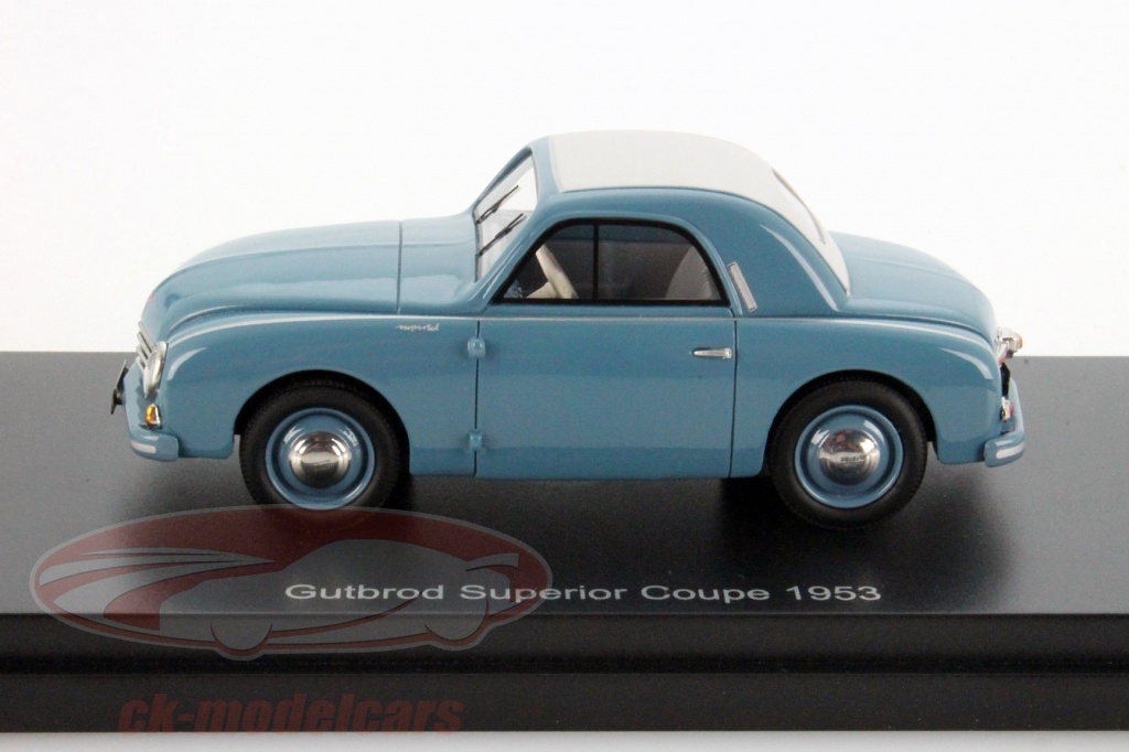 BoS-Models 1:43 Gutbrod Superior Coupe Year 1953 blue / white CK model ...