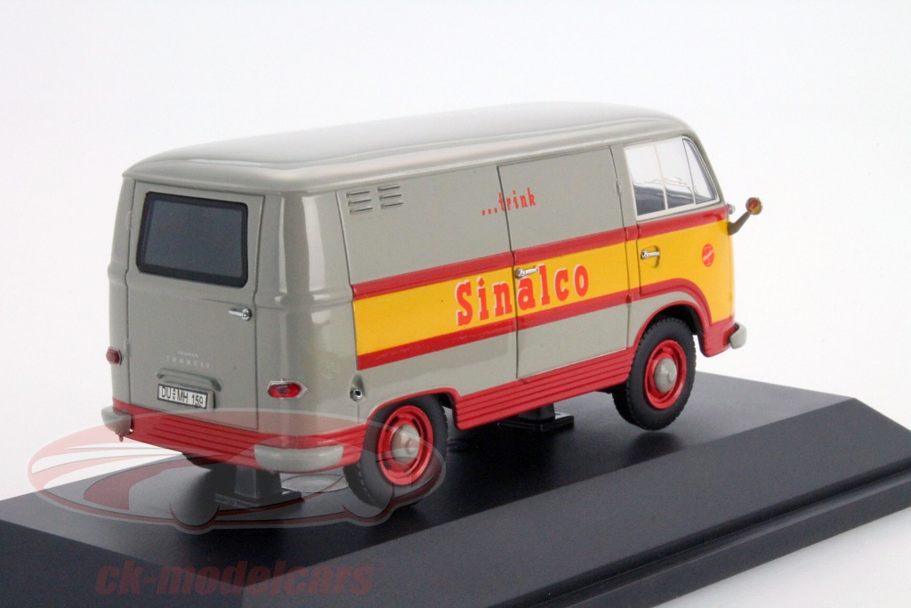 Schuco 1:43 Ford Taunus Transit FK 1000 Van Sinalco gray / red / yellow ...