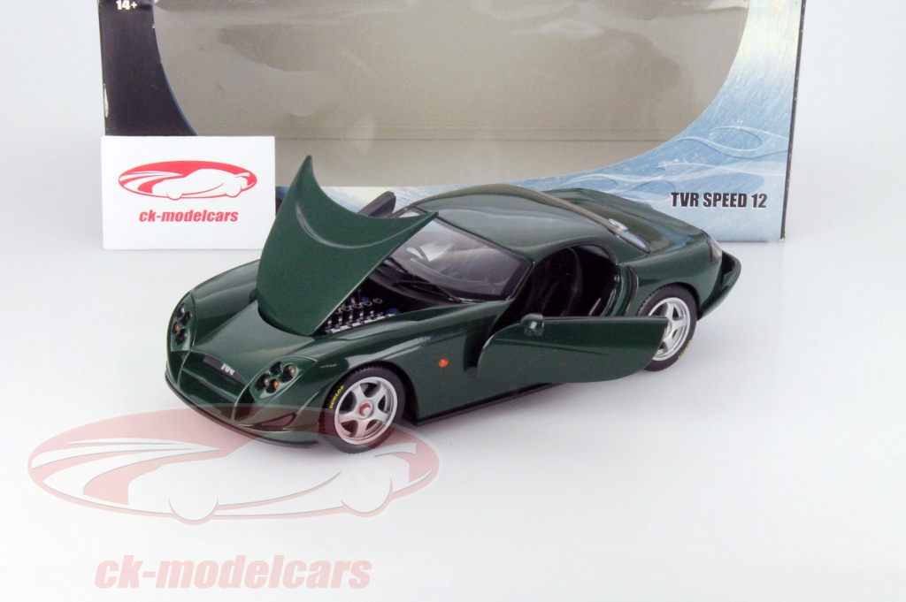 HotWheels 1:18 TVR Speed 12 Année 2001 vert 50429 modèle voiture 50429 ...