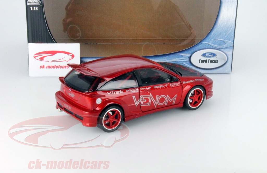 HotWheels 1:18 Ford Focus Tuner Version Venom red / black B6058 model ...
