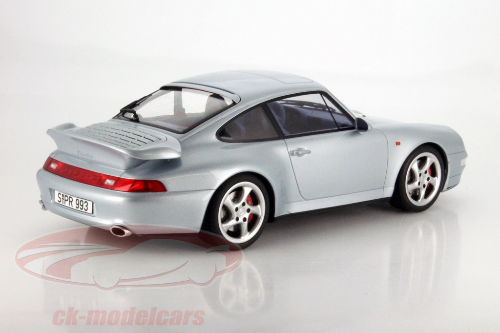 GT-SPIRIT 1:12 Porsche 911 (993) Turbo year 1995 silver blue metallic ...