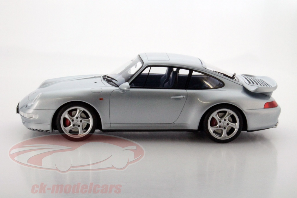 GT-SPIRIT 1:12 Porsche 911 (993) Turbo year 1995 silver blue metallic ...