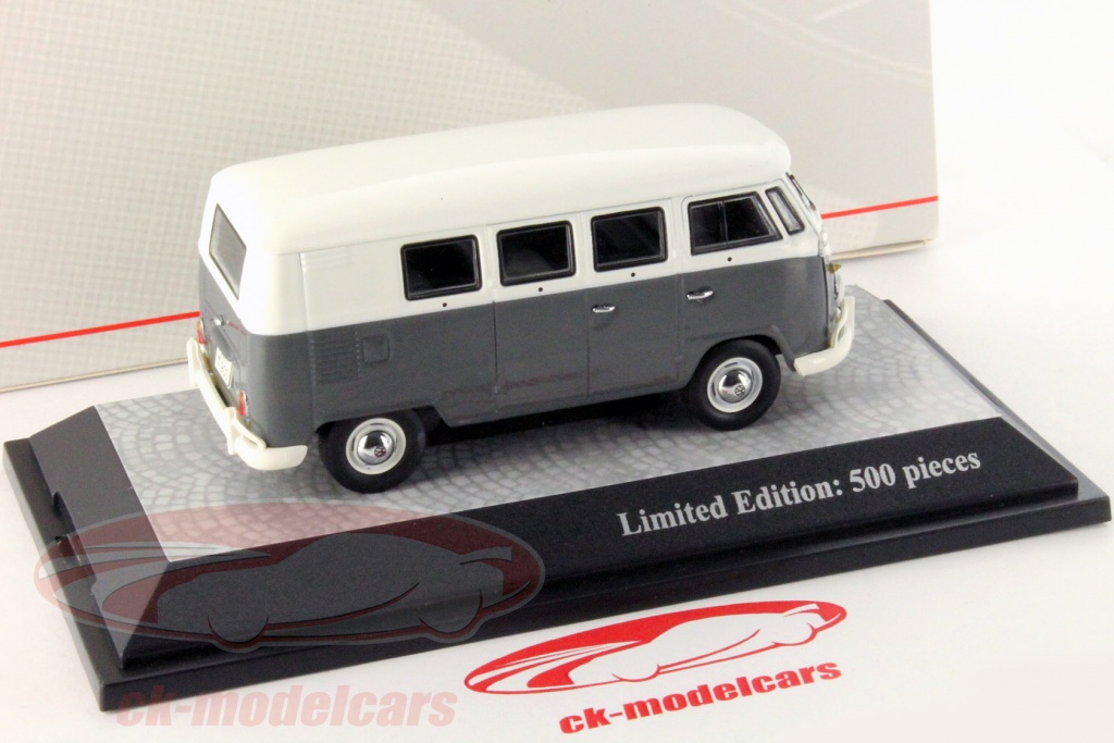 Premium Classixxs 1:43 Gris Volkswagen VW T1 Bus / blanc 13850 modèle ...