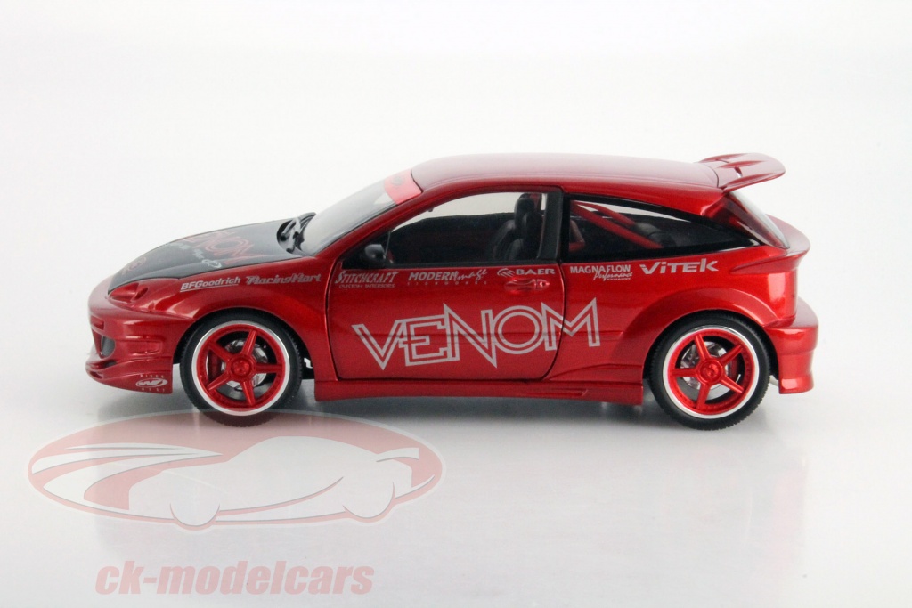HotWheels 1:18 Ford Focus Tuner Version Venom red / black B6058 model ...