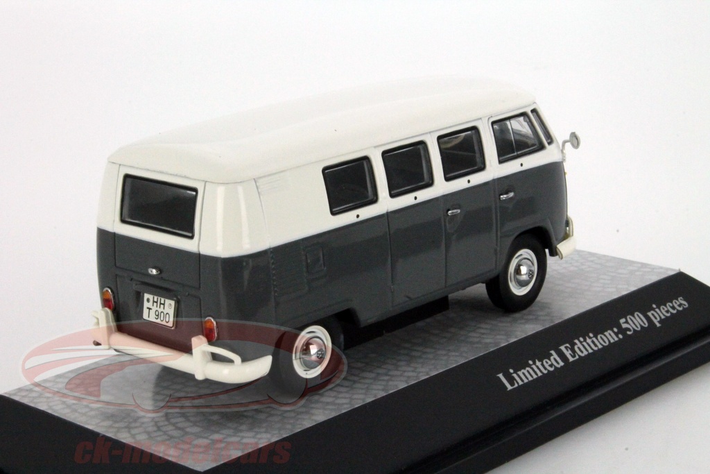 Premium Classixxs 1:43 Gris Volkswagen VW T1 Bus / blanc 13850 modèle ...