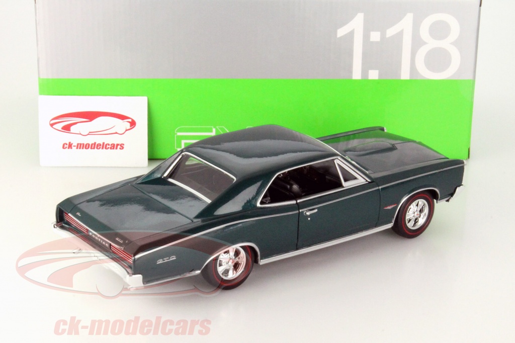 Welly 1:18 Pontiac GTO Baujahr 1966 dark green 19856 model car 19856 ...