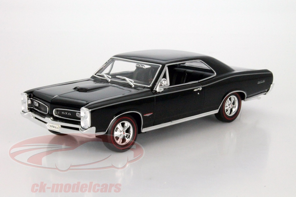 Welly 1:18 Pontiac GTO 年 1966 黒 19856 モデル 車 19856 4891761198565