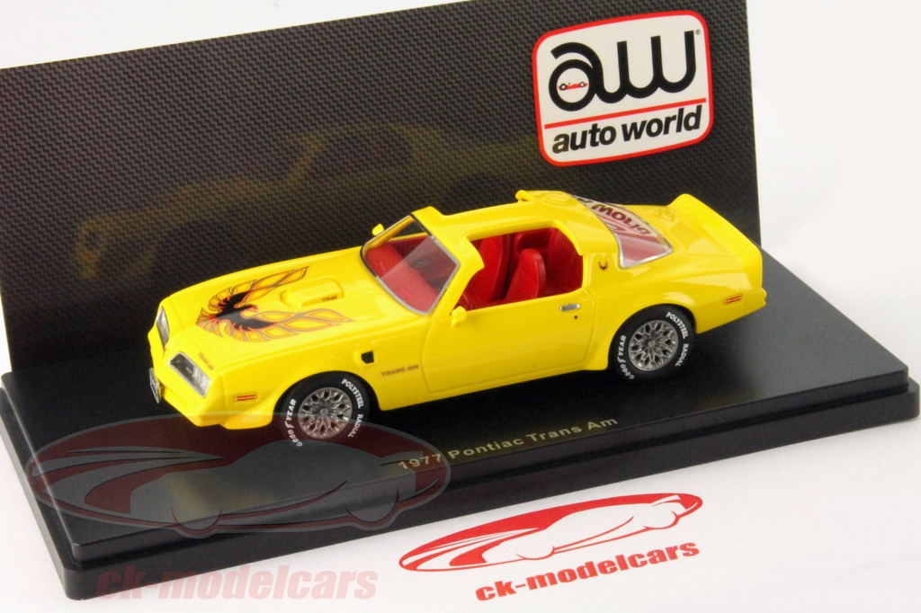 AutoWorld 1:43 Pontiac Trans-Am Year 1977 yellow 114/06 model car 114/ ...