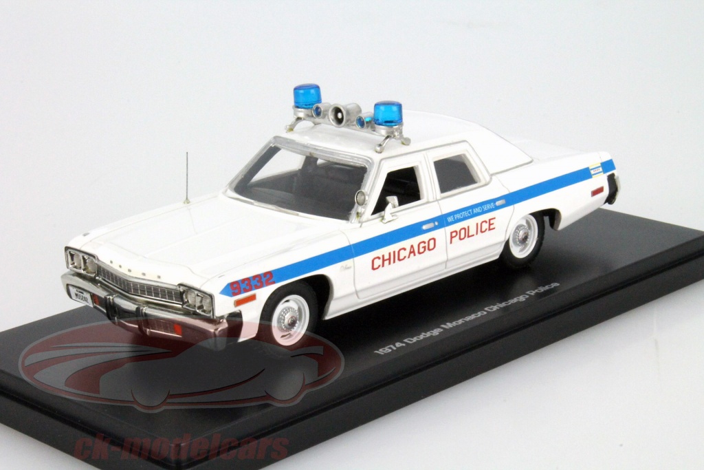 AutoWorld 1:43 Dodge Monaco Chicago ポリシー 年 1974 白 / ブルー 1142 モデル 車 1142 ...