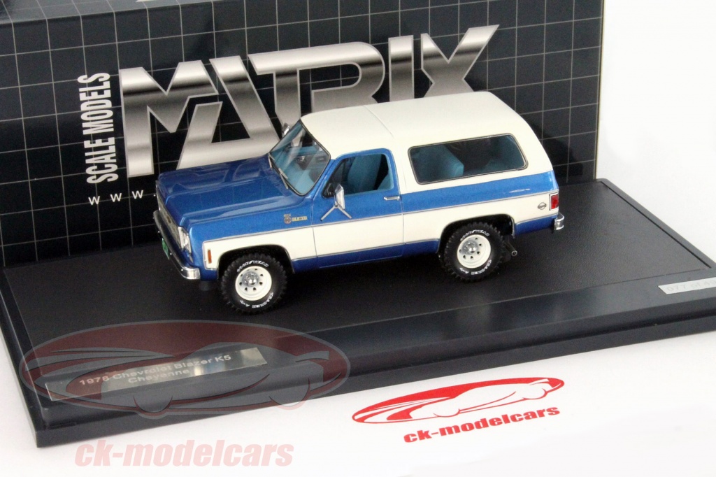 Matrix 1:43 Chevrolet Blazer K5 Cheyenne built in 1978 blue / white ...