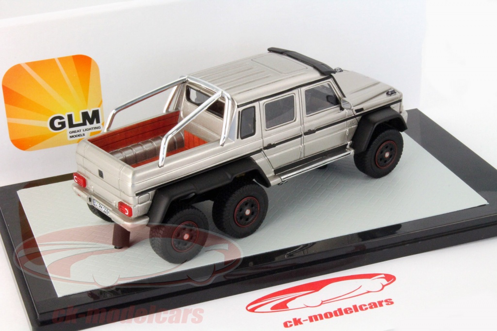 Great Lighting Models 1:43 Mercedes-Benz G63 AMG W463 6x6 gris métallique GLM43203801 modèle ...