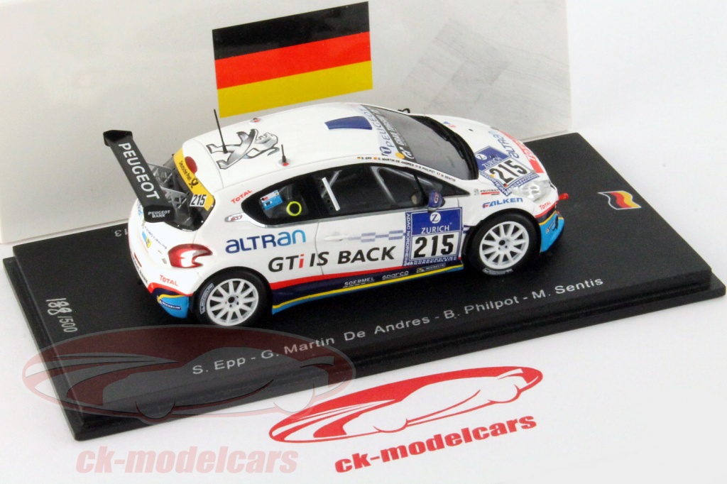Spark 1:43 Peugeot 208 GTi #215 3rd Class SP2T 24h Nürburgring 2013 ...