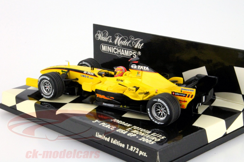 Minichamps 1:43 T. Monteiro Jordan Toyota EJ15 3. Place GP USA Formula ...