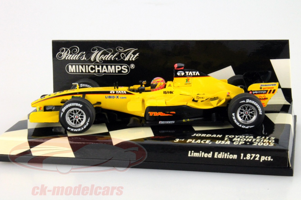 Minichamps 1:43 T. Monteiro Jordan Toyota EJ15 3. Place GP USA Formula ...