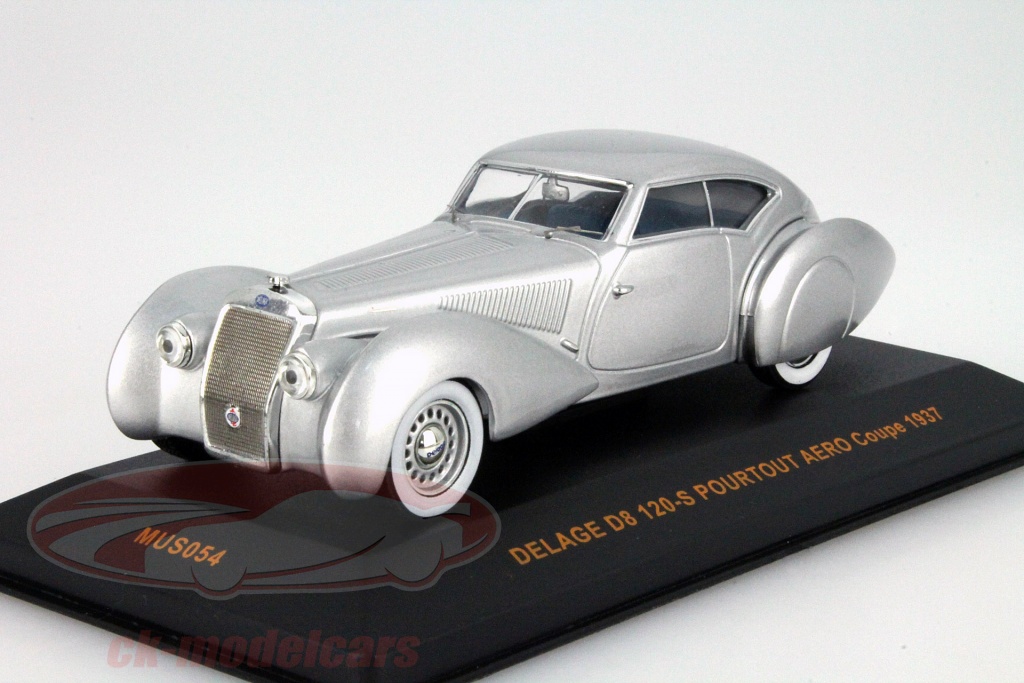 Ixo 1:43 Delage D8 120 S Pourtout Aero Coupe 年 1937 銀 MUS054 モデル 車 ...