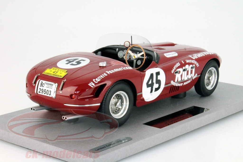 BBR Models 1:18 Ferrari 340 Spider Vignale IV #45 Carrera Panamericana ...