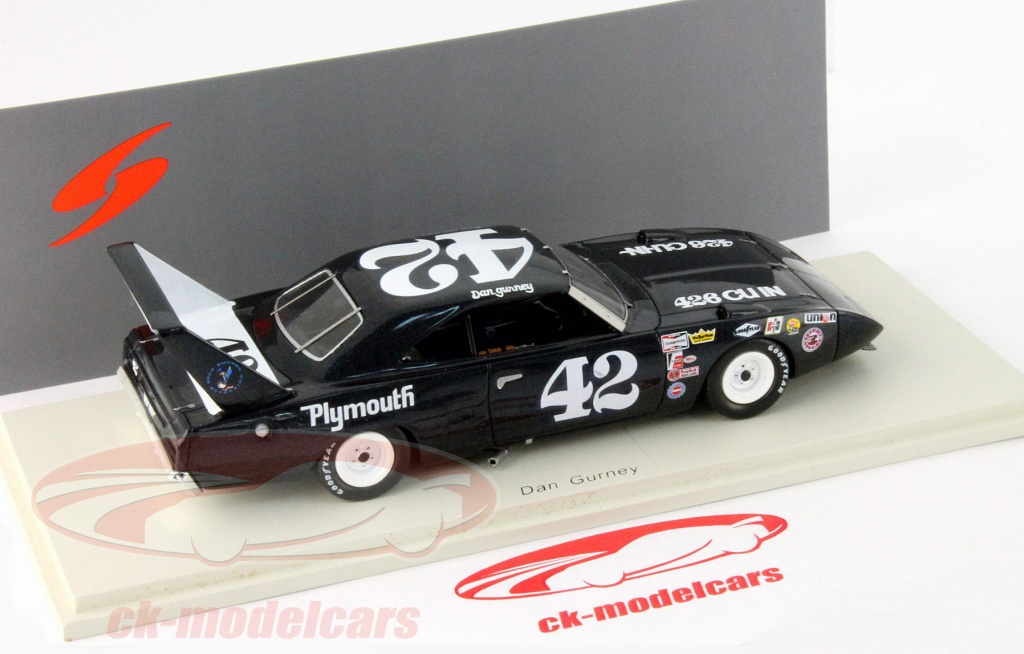Spark 1:43 Plymouth Superbird #42 Riverside 1970 Dan Gurney S3596 model ...