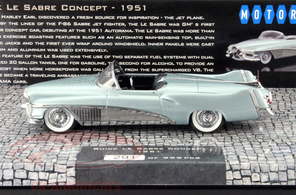 Minichamps 1:43 Buick Le Sabre Concept Car Year 1951 silver metallic ...
