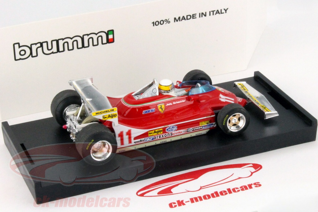 Brumm 1:43 Jody Scheckter Ferrari 312 T4 #11 World Champion GP Monaco Formula 1 1979 R513-CH ...