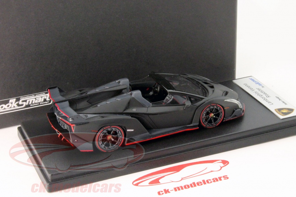 LookSmart 1:43 Lamborghini Veneno Roadster mat black LS429C model car ...