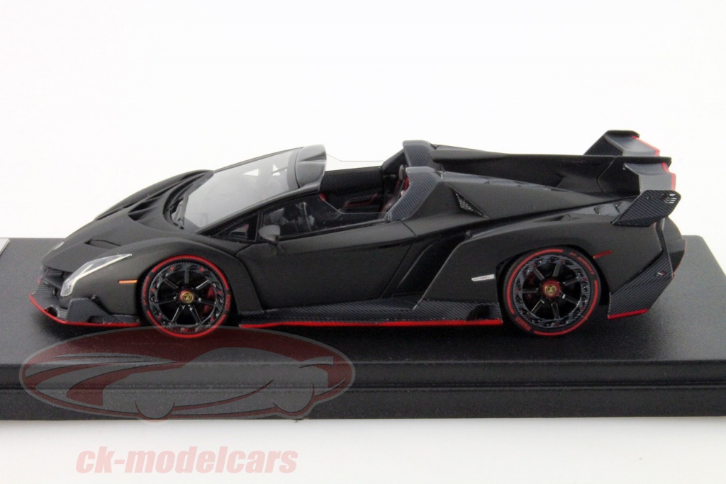 LookSmart 1:43 Lamborghini Veneno Roadster mat black LS429C model car ...