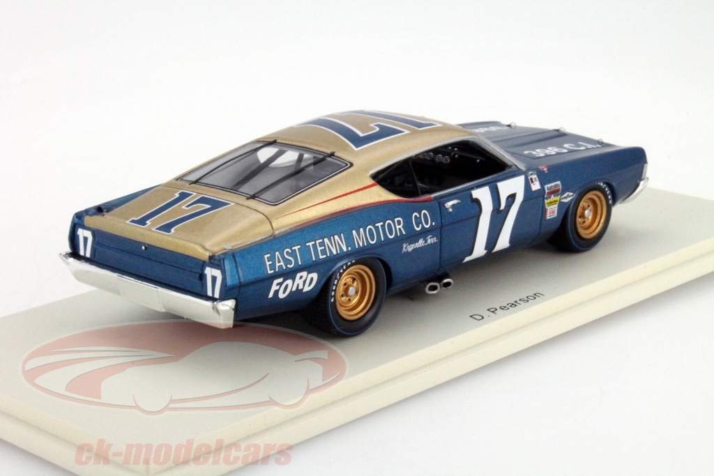 Spark 1:43 D. Pearson Ford Torino #17 ウィナー ダーリントン 400 ナスカー チャンピオン 1968 ...
