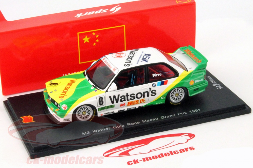 Spark 1:43 Emanuele Pirro BMW M3 #6 Winner Guia Race Macau GP 1991 ...