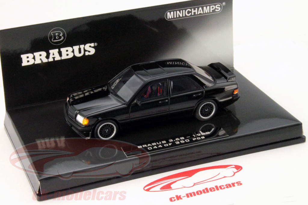 Minichamps 1:43 Brabus 3.6S Mercedes-Benz 190E (W201) Year 1988 black ...