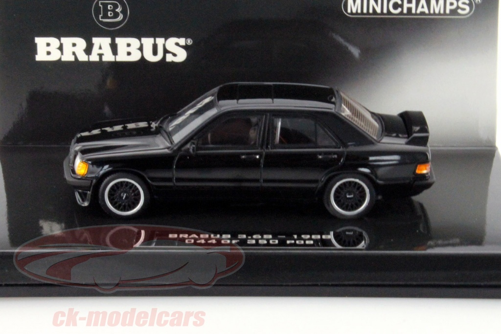 Minichamps 1:43 Brabus 3.6S Mercedes-Benz 190E (W201) Year 1988 black ...