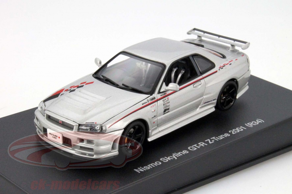 AUTOart 1:43 日産スカイラインGT-R（R34）のZチューン年2001銀分 60180 モデル 車 60180 674110601800