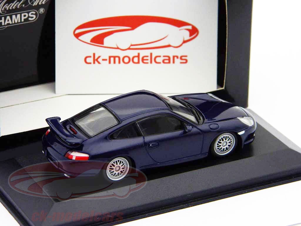 Minichamps 1:43 Porsche 911 (996) GT3 blue metallic Year 1999 430068009 model car 430068009 ...