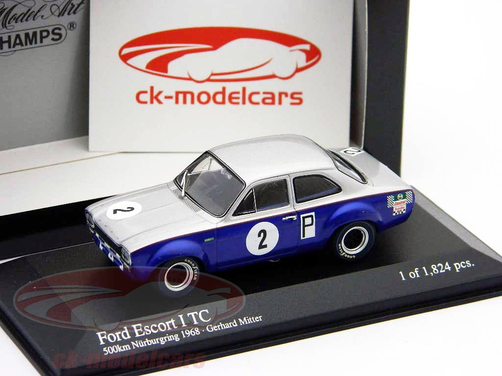 Minichamps 1:43 Ford Escort I TC #2 G. Mitter Nuerburgring 1968 ...