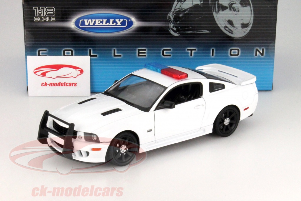 Welly 1:18 Saleen S281 E Mustang Police Year 2007 white 12569w model ...