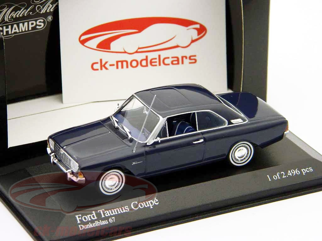 Minichamps 1:43 Ford Taunus P5 Coupe dunkelblau / blue Bj.1967 ...