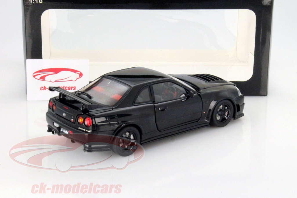 AUTOart 1:18 Nissan Skyline Nismo R34 GT-R Z-Tune Baujahr 2005 schwarz 77355 Modellauto 77355 ...
