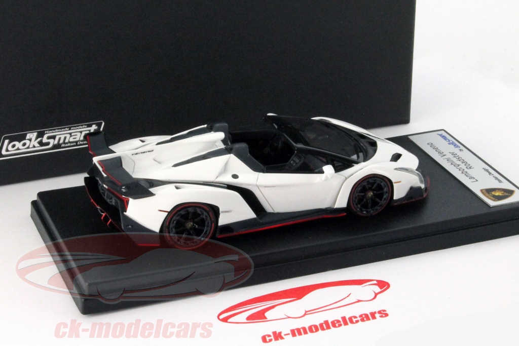 LookSmart 1:43 Lamborghini Veneno Roadster white / matt black LS429F ...
