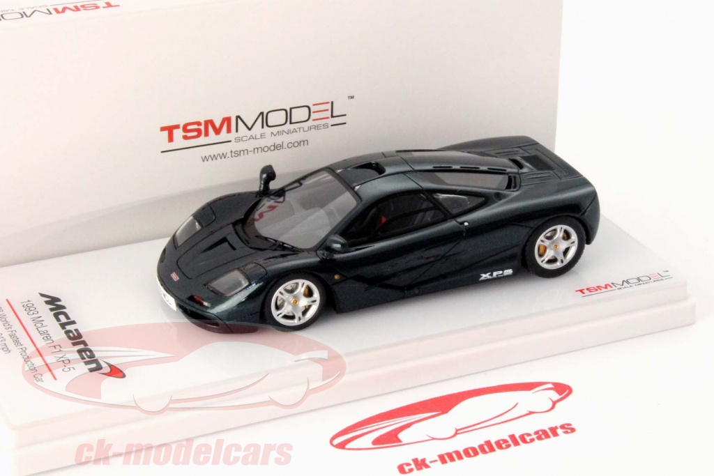 True Scale 1:43 McLaren F1 XP-5 Year 1993 dark green metallic TSM144331 ...