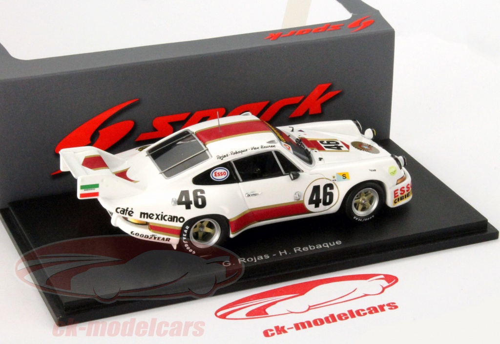 Spark 1:43 Porsche 911 Carrera RSR #46 24h LeMans 1974 Rojas / Rebaque ...