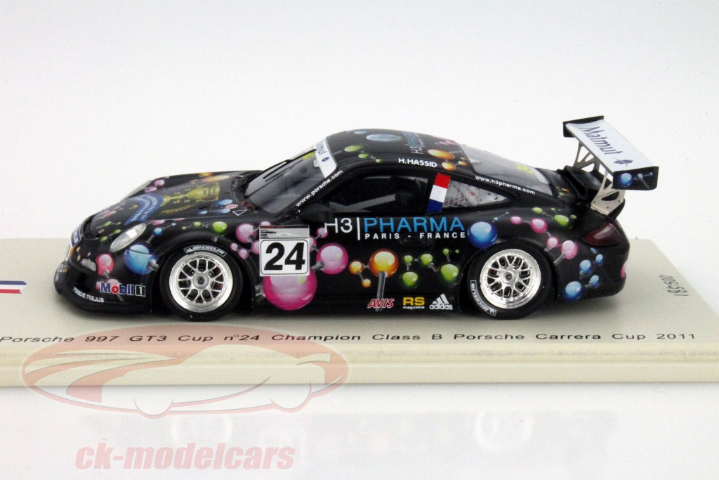 Spark 1:43 H. Hassid Porsche 911 (997) GT3 Cup #24 Carrera Cup 2011 SF070 modèle voiture SF070 ...